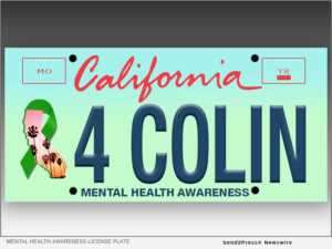 Mental Health Awareness License Plate Winning Design - Send2Press Newswire
